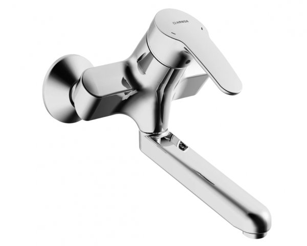Hansa HANSAMIX basin mixer, 246 mm projection, with spout emptier