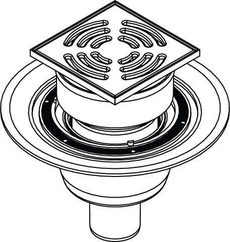 Kermi drain Point A1X 050 Point drain vertical DN 50