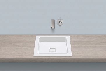 Vasque à encastrer Alape EB.Q450, carrée L : 450mm H : 94mm P : 450mm ...