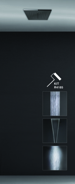 Gessi Minimali, built-in shower system 350x350 spray types rain, surge ...