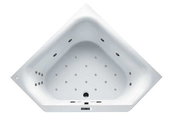 RIHO Austin hoekbad, met Bliss systeem, 2-zits, 145x145x48cm, 2