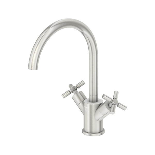 Steinberg 250 series washbasin faucet,swivel, two-handle, with outlet