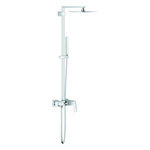 Grohe Euphoria Cube shower system with single-lever mixer, with Allure ...
