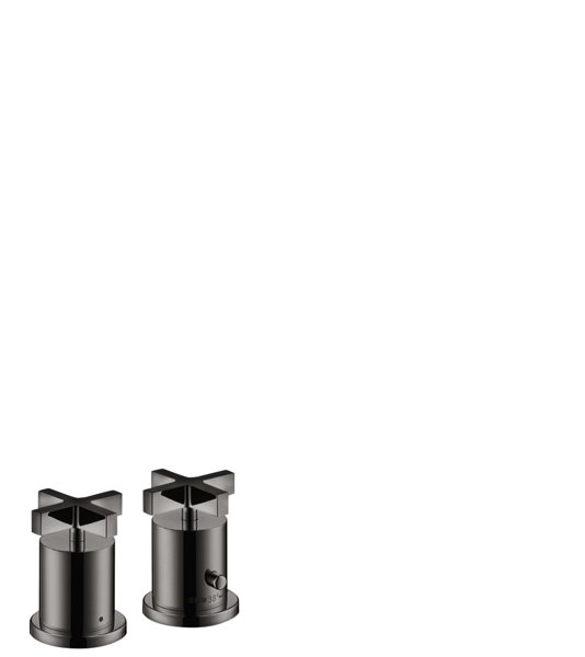 Hansgrohe Axor Citterio 2-hole bath rim thermostat with cross handles