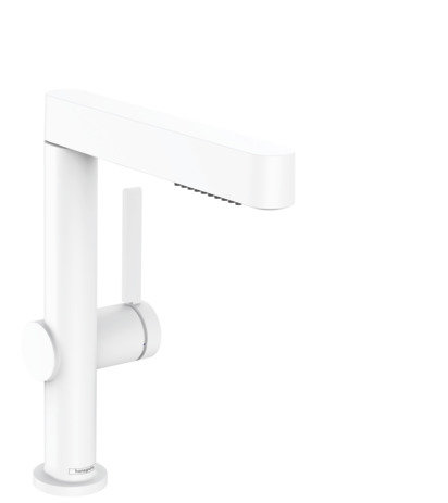 hansgrohe Finoris single-lever basin mixer 230 with pull-out shower, 2 ...