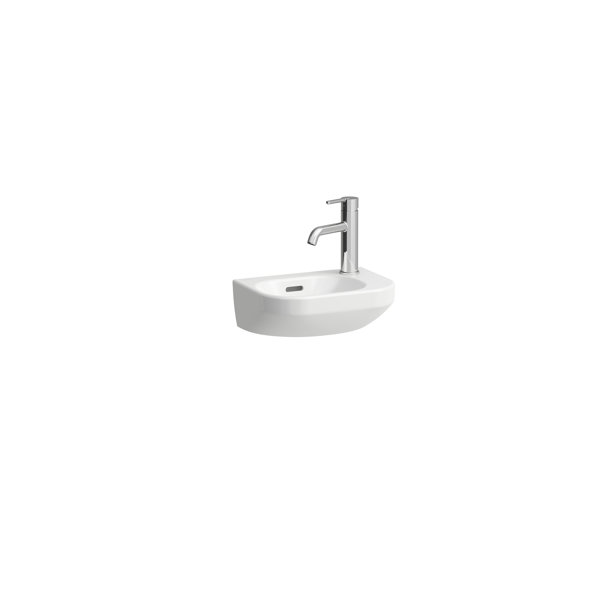 Laufen Lua hand wash basin, 1 tap hole right, basin left, with overflow ...