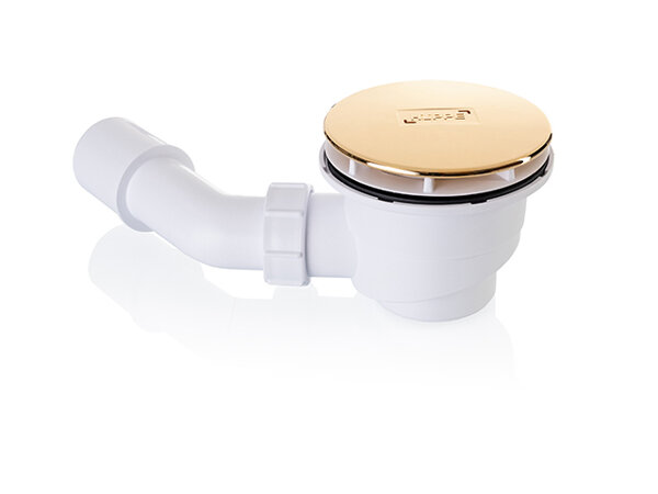 Hüppe Purano drain set, with drain cap, round, for Purano shower tray ...